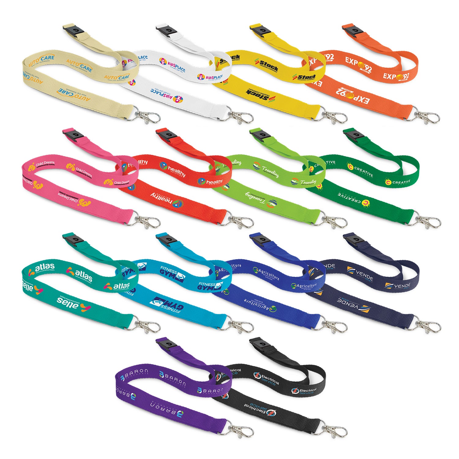 Custom printed Cotton Lanyard with logo - KissPromotion