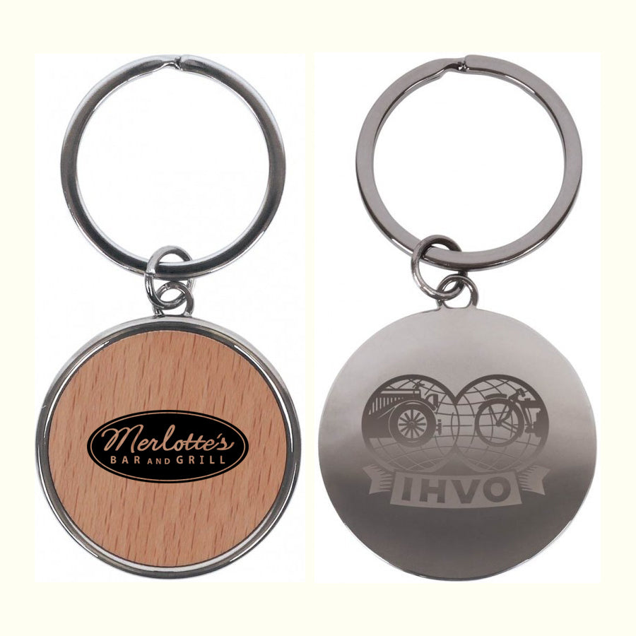 Custom Branded Axil Round Keychain | Printed With Logo