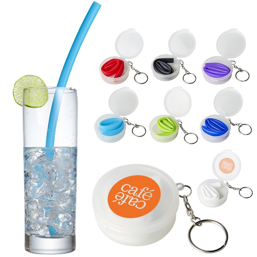 Custom Branded Reusable Silicone Straw | Printed With Logo