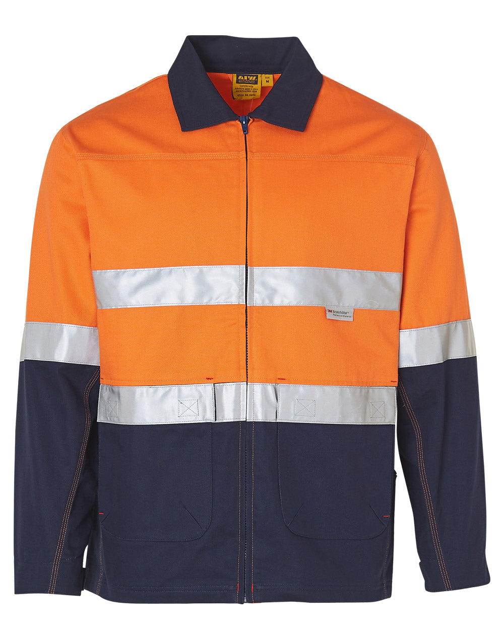 Custom Branded [SW46] Hi-Vis Two Tone Work Jacket With 3M Tapes ...